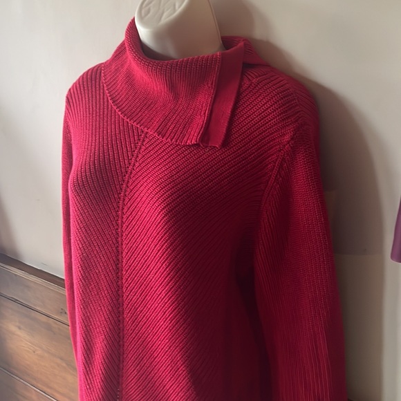 Talbots | Sweaters | Talbots Red Split Turtleneck | Poshmark